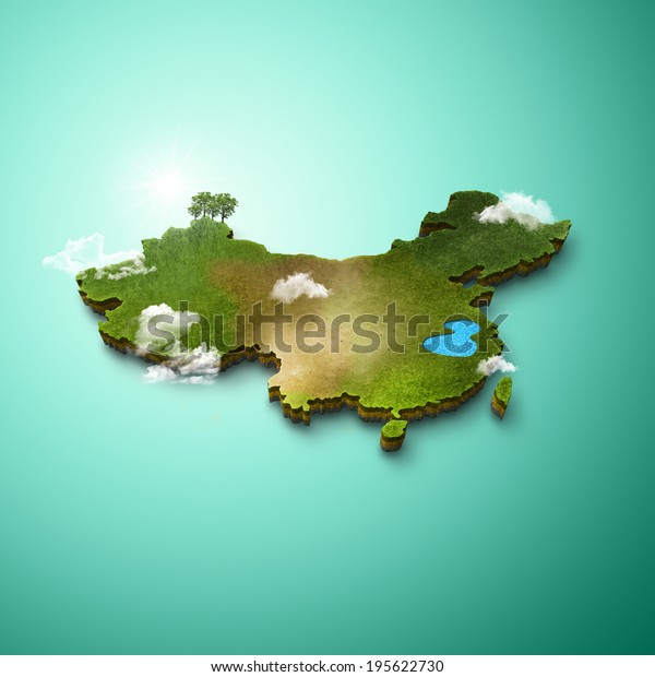 3d Model Of China Map - Map