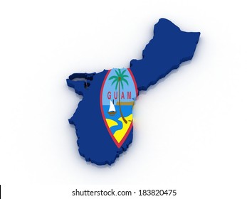 3d Map Guam Flag Stock Illustration 183820475 | Shutterstock