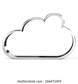 3d Metallic Cloud Isolated On White Stock Illustration 266471459 ...