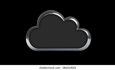 3d Metallic Cloud Isolated On Black Stock Illustration 286313024 ...