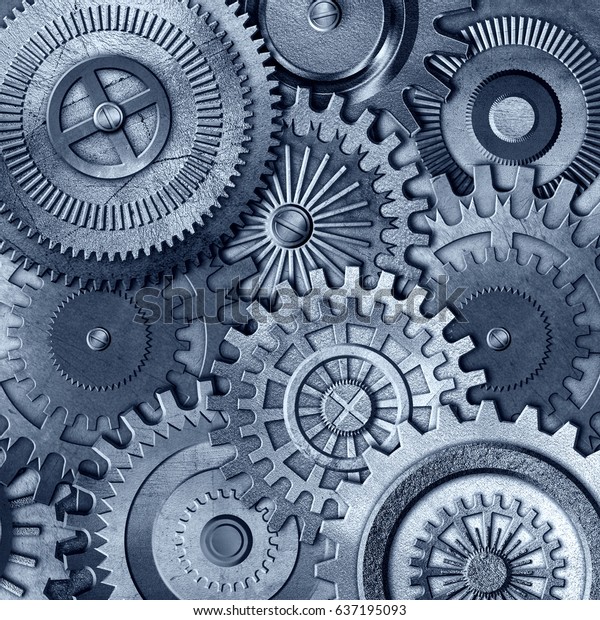 3d Metallic Gears Background Stock Illustration 637195093 | Shutterstock