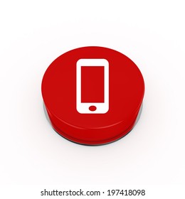 3d Mobile Phone Web Button Isolated Stock Illustration 197418098 ...