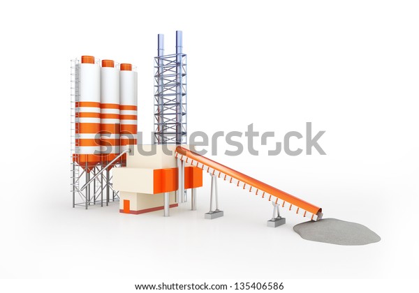 3d Model Cement Factory Stock Illustration 135406586 | Shutterstock