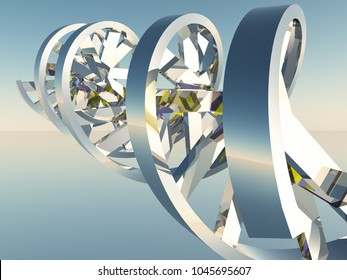 3d Model Dna Strand 3d Rendering Stock Illustration 1045695607 ...