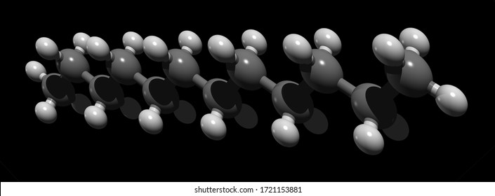 3d Model Dodecane Liquid Alkane Hydrocarbon Stock Illustration ...