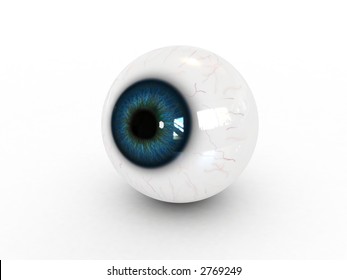 Two Eyeballs Isolated On White Stock Illustration 261554897