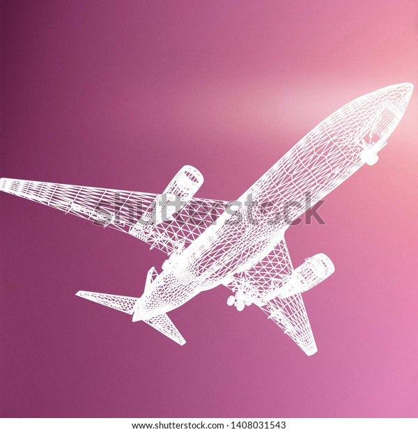 3d Model Jet Airplan 3d Render Stock Illustration 1408031543 | Shutterstock