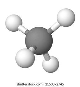 3d Model Methane Molecule Isolated Over Stock Illustration 2153372745 ...