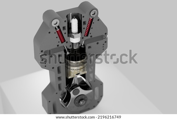 3d Model Piston Engine Stock Illustration 2196216749 | Shutterstock