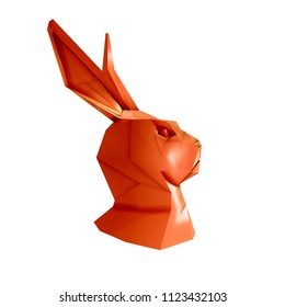 3d Model Rabbits Head Render Isolated Stock Illustration 1123432103 ...