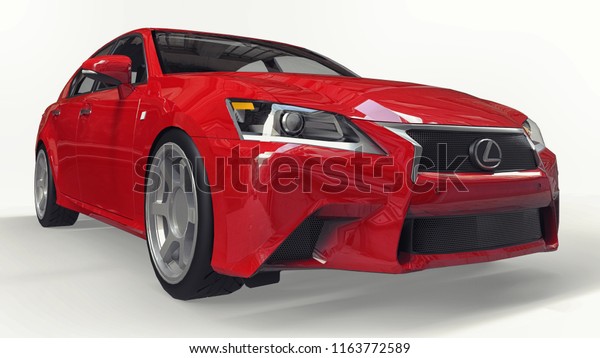3d Model Red Lexus Gs On Stock Illustration 1163772589 | Shutterstock