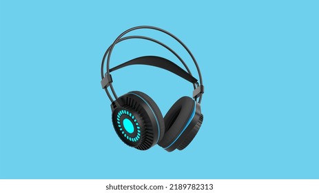 3d Model Rendering Gaming Headphone Perspective Stock Illustration ...