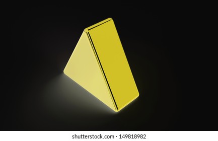 3d Model Yellow Triangle Pyramid Isolated Stock Illustration 149818982 ...