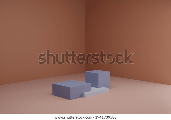 3d Modeling Scene Simple Geometric Elements Stock Illustration ...