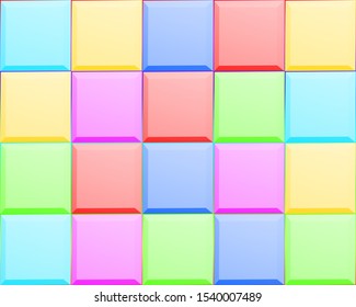 3d Multi Colors Sqaure Background 3d Stock Illustration 1540007489 ...