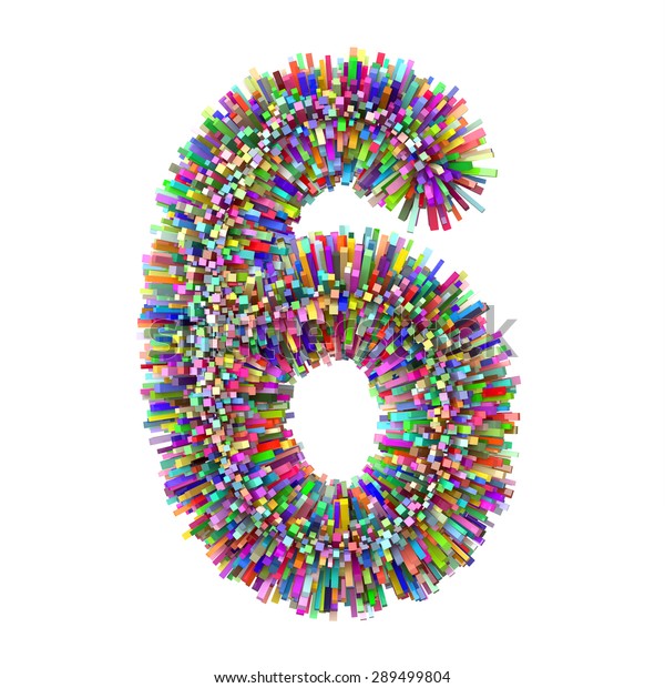 3d Multicolor Bricks Creative Decorative Number Stock Illustration ...