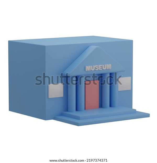 3d Museum Icon Illustration Render Stock Illustration 2197374371 ...