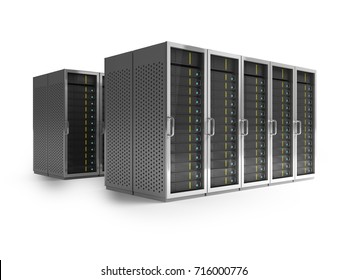 Free Stock Photo of Data center with rows of server equipment ...