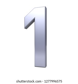 3d Number 1 Silver Rendering Sign 스톡 일러스트 1277996575 | Shutterstock