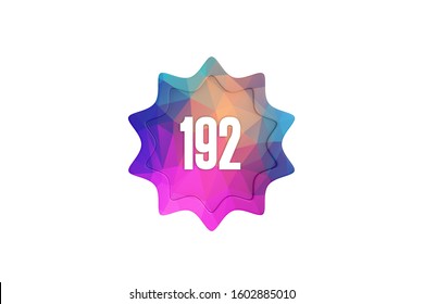 3d Number 192 Modern Pattern Isolated Stock Illustration 1602885010 ...