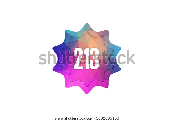 3d Number 213 Modern Pattern Isolated Stock Illustration 1602886150 ...