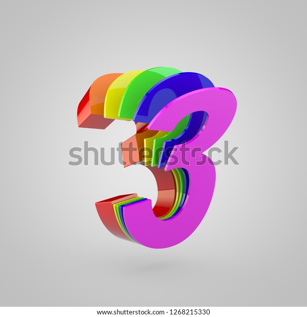 3d Number 3 3d Render Cutaway Stock Illustration 1268215330 | Shutterstock