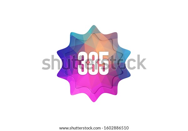 3d Number 385 Modern Pattern Isolated Stock Illustration 1602886510 ...