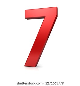 Metal Big Red 3d Number On Stock Illustration 210511927