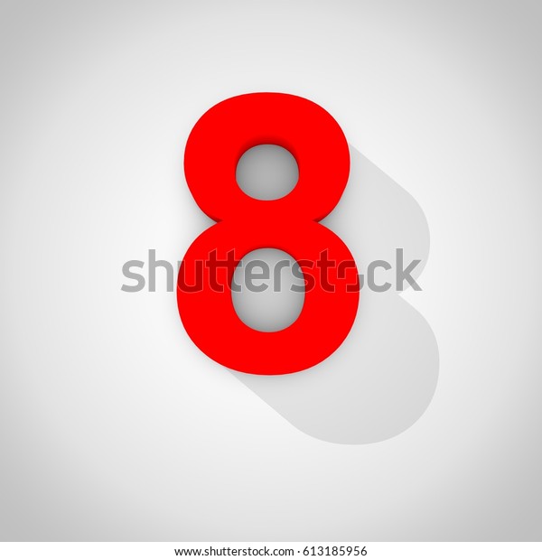 3d Number 8 Long Shadow 3d Stock Illustration 613185956 | Shutterstock