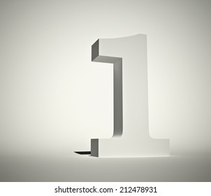 3d Number One Render Illustration Stock Illustration 212478931 ...