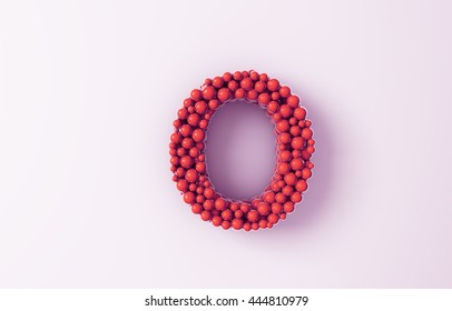 3d Number Zero Balls 3d Rendering Stock Illustration 444810979 ...