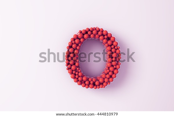 3d Number Zero Balls 3d Rendering Stock Illustration 444810979 ...