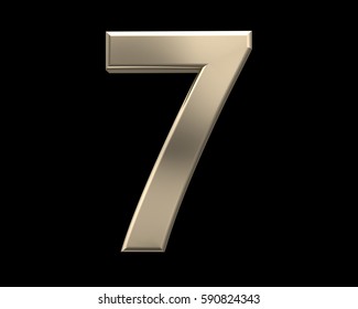 Number 7 Slanted 3d Font Engraved Stock Illustration 319598924