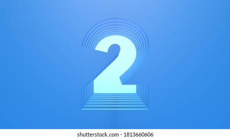 3d Object Layered Characters Number 2 Stock Illustration 1813660606 ...