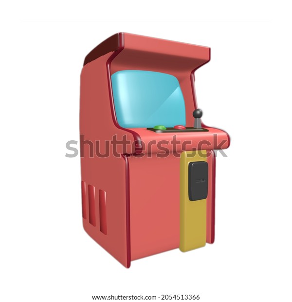 3d Object Rendering Red Arcade Game Stock Illustration 2054513366 ...