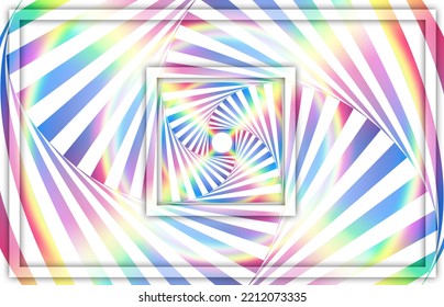 3d Optical Illusion Rainbow Colored Prism Stock Illustration 2212073335 ...