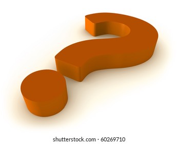 3d Orange Question Mark Isolated On Stock Illustration 60269710 ...