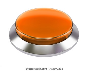 3d Orange Shiny Button Round Glass Stock Illustration 773390236 ...