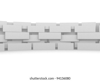 3d Overlapping Rectangles Isolated Over White Stock Illustration ...