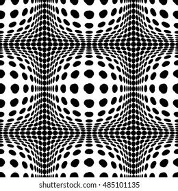 3d Pattern Mosaic Squares Bulging Distortion Stock Illustration ...