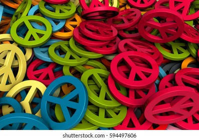 3d Peace Symbol Background Stock Illustration 594497606 | Shutterstock