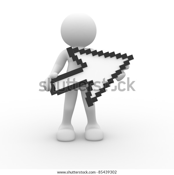 3d People Human Character Cursor 3d Stock Illustration 85439302 ...