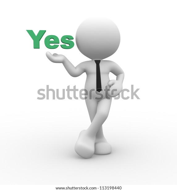 3d People Man Person Word Yes Stock Illustration 113198440 3d People Man Person Word Yes Stock Illustration 113198440