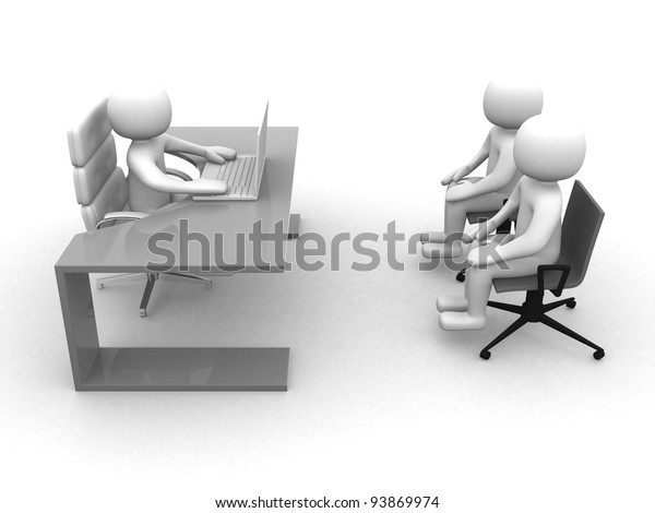 3d People Office This 3d Render 스톡 일러스트 93869974 | Shutterstock