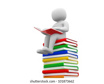 3d People Reading Book 3d Render 스톡 일러스트 101873662 | Shutterstock
