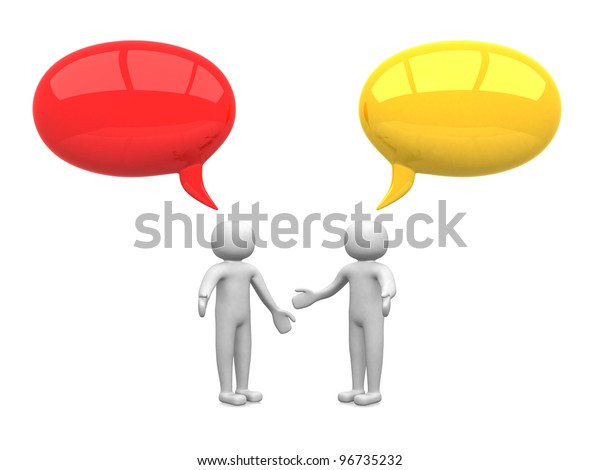 3d People Talking 3d Render Illustration Stock Illustration 96735232 ...