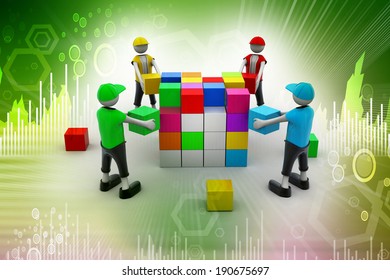 3d People Teamwork Stock Illustration 190675697 | Shutterstock