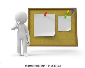 3d People Thinking Back Notes Stock Illustration 146685113