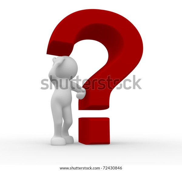 3d Person Character Question Mark 3d Stock Illustration 72430846 ...