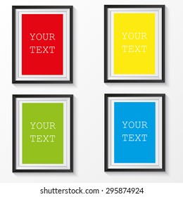 3d Picture Frames Design A4 Image Stock Illustration 295874924 ...